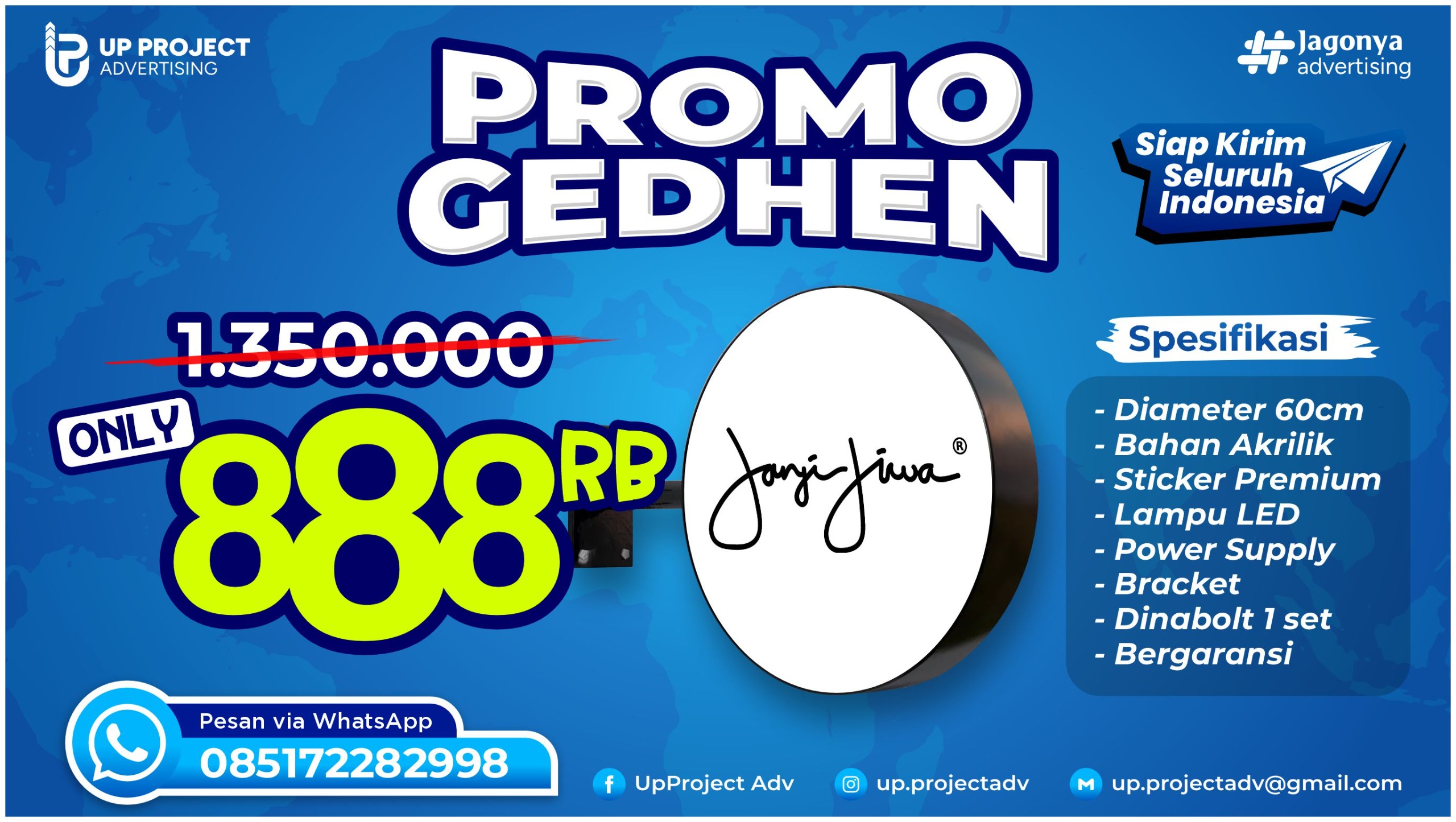 Up Project Advertising – Jagoannya Advertising | Neon Box, Letter Box, Reklame, Huruf Timbul ...